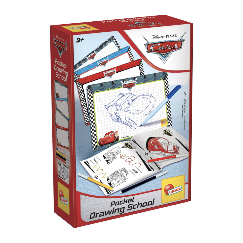Lisciani Disney Cars Pocket drawing school Џебен СЕТ за цртање 3 ...