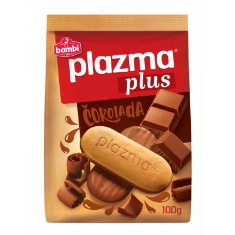 Plazma Plus Бисквити со чоколадо 100гр - Paket.mk