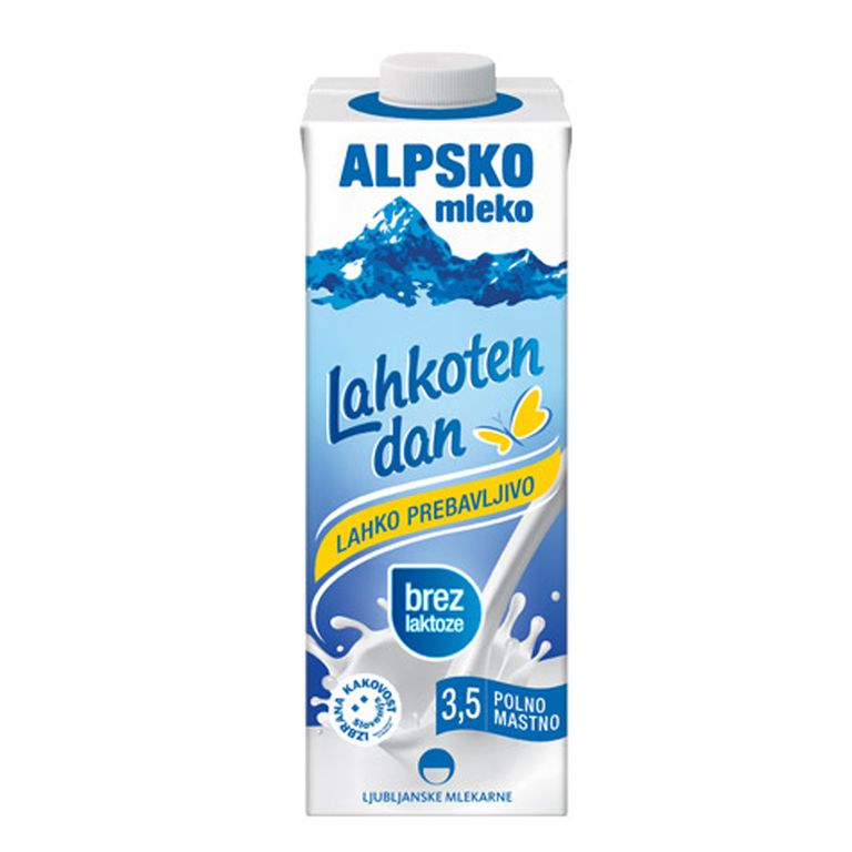 Alpsko Словенечко млеко без лактоза 3,5% 1л - Paket.mk
