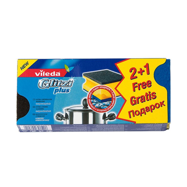 Vileda Glitzi Plus Сунѓери 2+1 гратис - Paket.mk