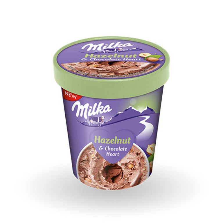 Milka Сладолед со лешник и чоколадо 480мл (Замрзнато) - Paket.mk