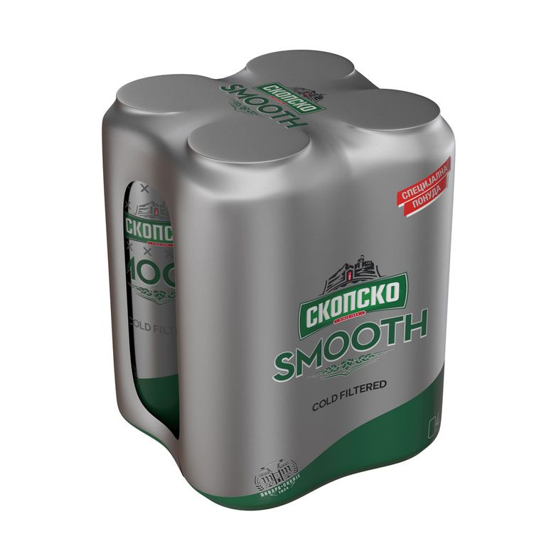 Скопско Smooth Пиво лименка 4х500мл - Paket.mk