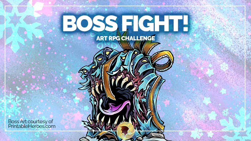 Present Boss Fight - Art RPG Event - PaperDemon Art RPG - PaperDemon