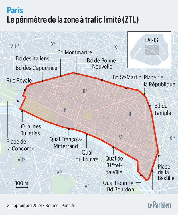 Paris introduces new limited traffic zone