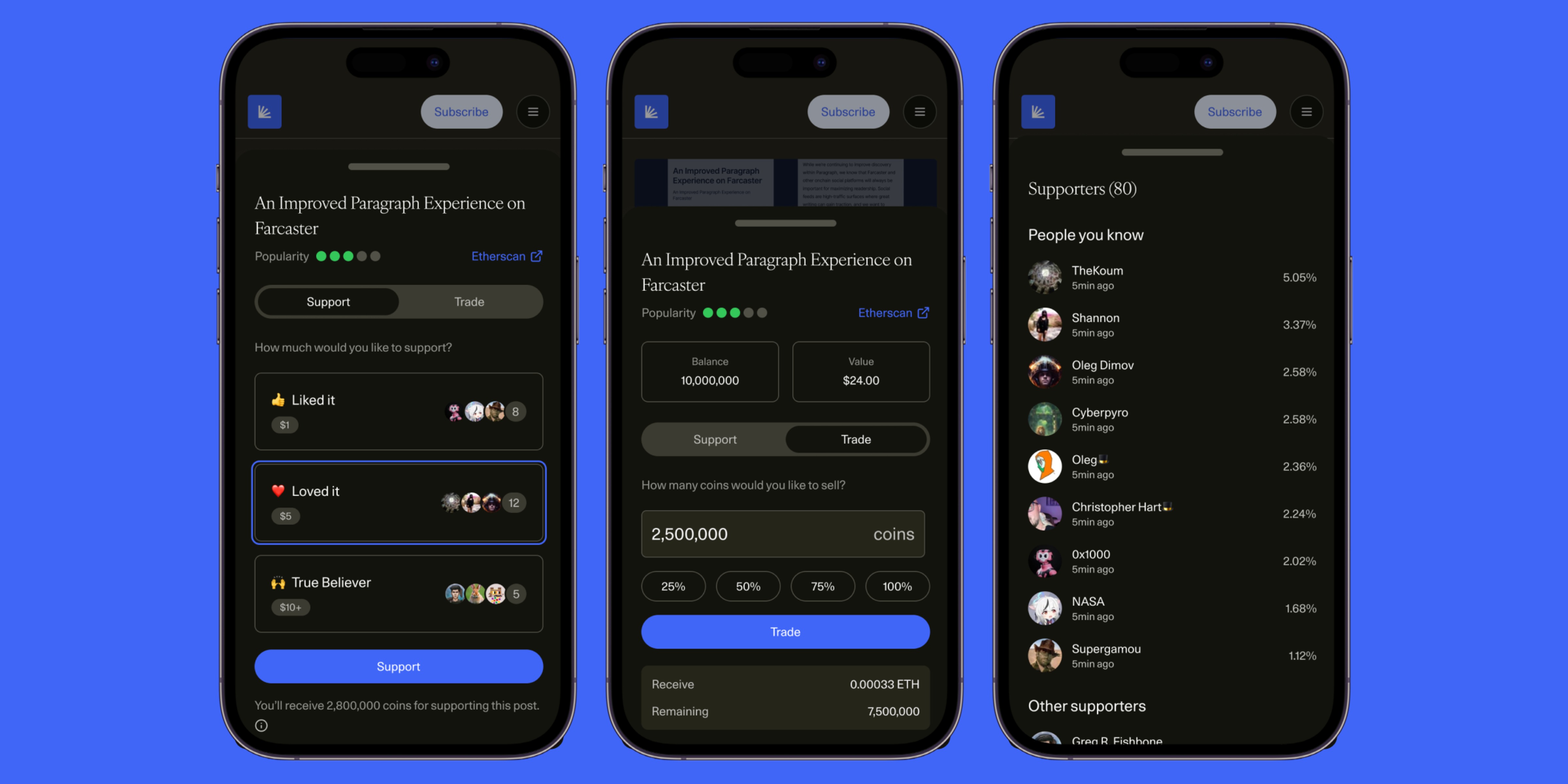 Introducing Coins on Paragraph