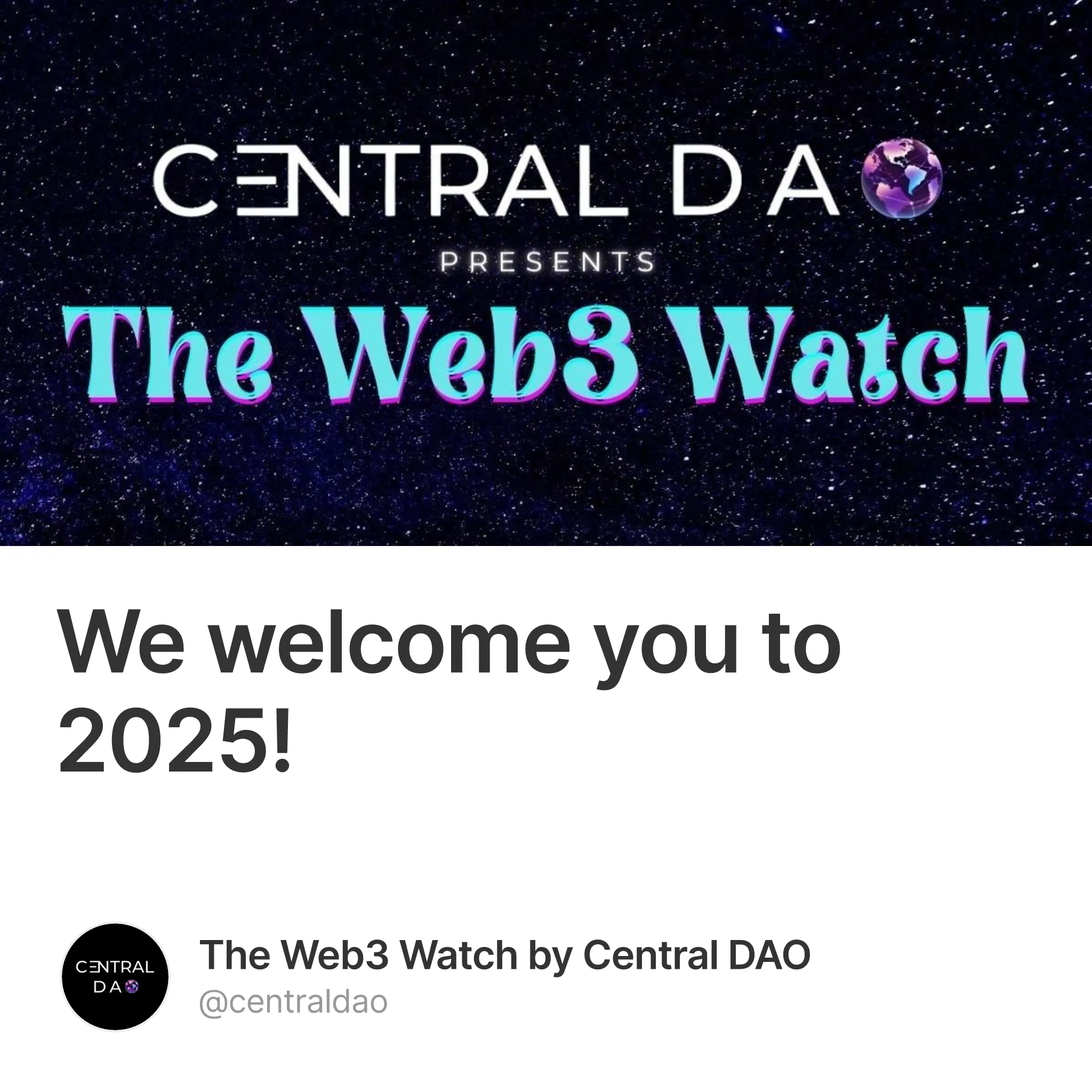 We welcome you to 2025!