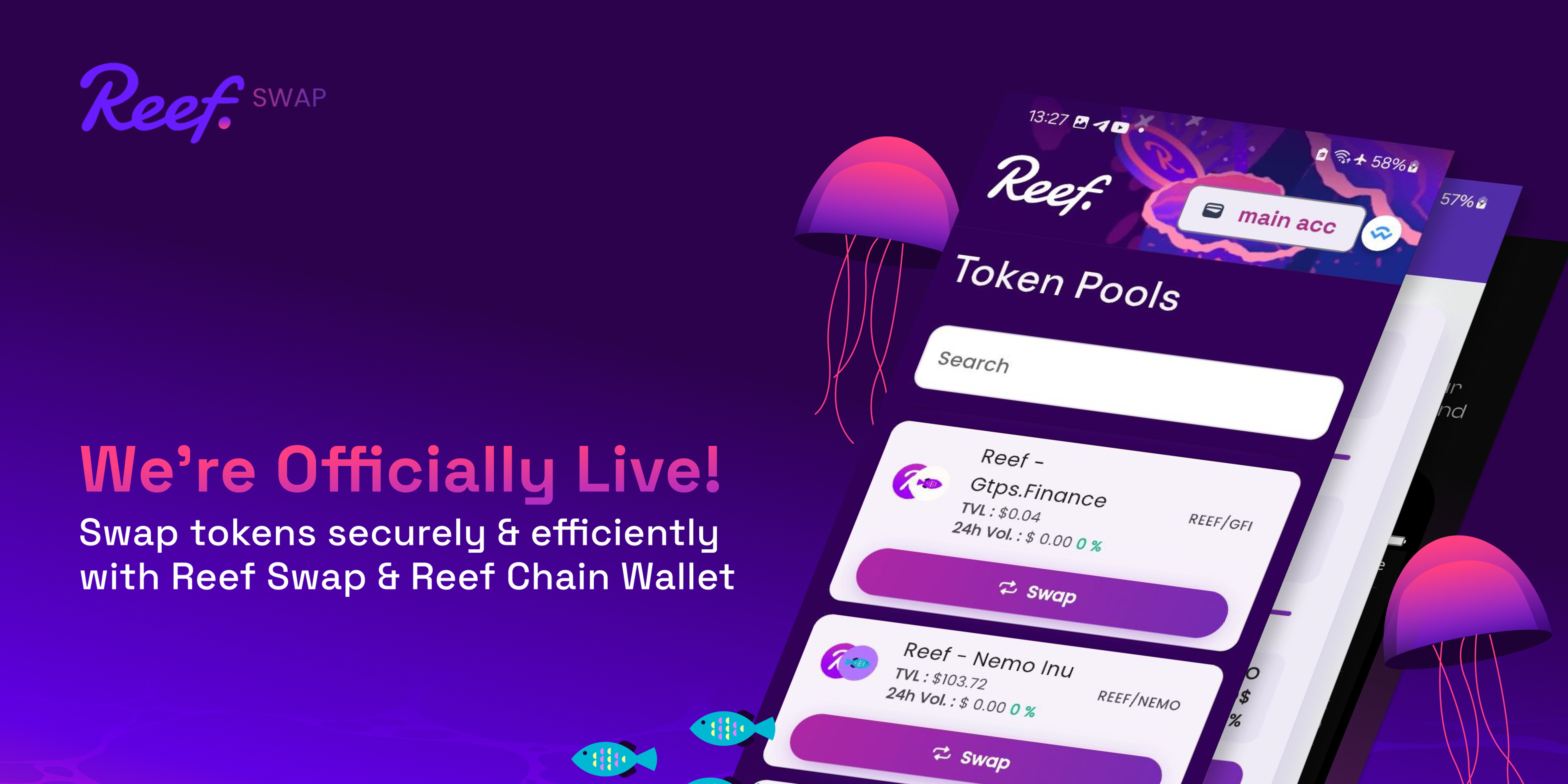 Reef Launches Reef Chain Wallet and ReefSwap