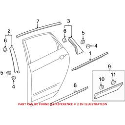 Genuine Cadillac Door Applique – Rear Passenger Side (Forward) 23363735 ...