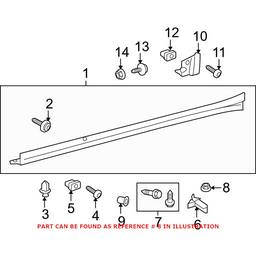 Side Body Trim Protector Grommet Genuine Toyota 9018906211