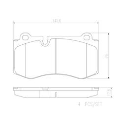 Mercedes Disc Brakes Kit – Pads Front (Ceramic) 004420802064 – Brembo ...
