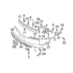 License Plate Bracket – Front (Satin Black) Genuine VW/Audi 4B0807285A 3FZ