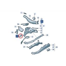 Audi Suspension Strut Mount Support – Passenger Side 8W0802452 Genuine ...