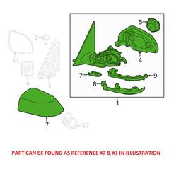BMW Door Mirror Assembly – Driver Side 51168496623 Genuine BMW 4070366KIT