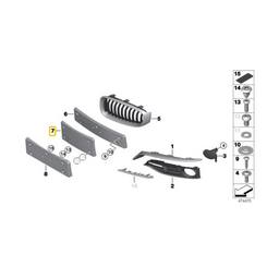 BMW License Plate Base – Front 51117295972 Genuine BMW 51117295972