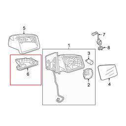 Driver Left Mirror Glass Genuine Mercedes-Benz 2468100321