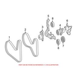 Mercedes Accessory Drive Belt 0039934196 Genuine Mercedes-Benz 0039934196