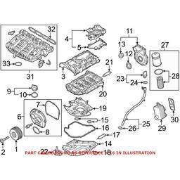 VW Engine Oil Pan Gasket – Lower 06K103649J Genuine VW/Audi 06K103649J