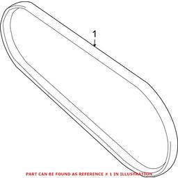 Accessory Drive Belt (4PK 712) Genuine BMW 11287570665