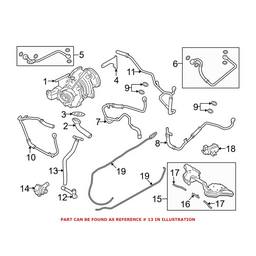 BMW Engine Coolant Hose Genuine BMW 11537562146