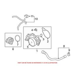 BMW Engine Coolant Hose 11537843262 Genuine BMW 11537843262