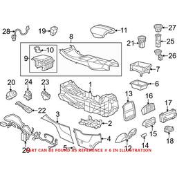 Center Console Storage Insert (Jet Black) Genuine Saab 13305353