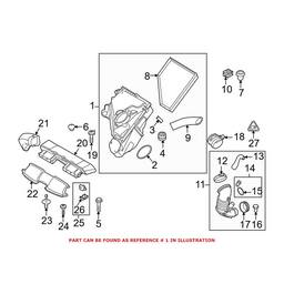 BMW Air Filter and Housing Assembly 13717811905 Genuine BMW 13717811905