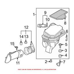 Air Filter and Housing Assembly – Passenger Right Genuine BMW 13717853883