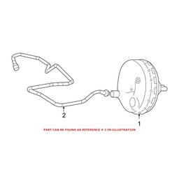 Mercedes Brake Vacuum Hose 1644300100 Genuine Mercedes-Benz 1644302229
