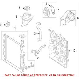 Mercedes Radiator Coolant Hose – Upper 1645005875 Genuine Mercedes-Benz ...