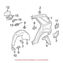 Fuel Door Cover (Un-painted) Genuine Mercedes-Benz 1647570006
