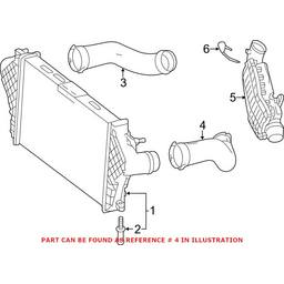 Mercedes Intercooler Charge Air Hose 166528008228 Genuine Mercedes-Benz ...
