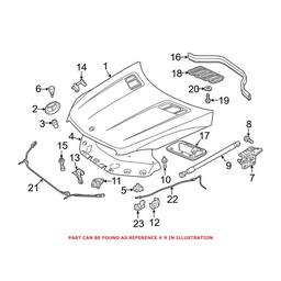 Mercedes Hood Lift Support 1669802464 Genuine Mercedes-Benz 1669802464