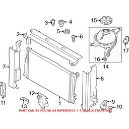 BMW Radiator Support Side Panel Genuine BMW 17117618772