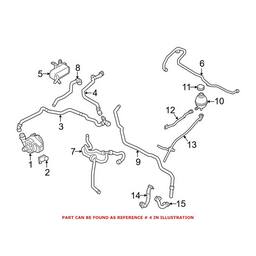 BMW Engine Coolant Hose Genuine BMW 17127623677
