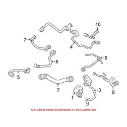 Radiator Coolant Hose – Upper Genuine BMW 17128602665