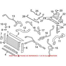 Coolant Expansion Tank Genuine BMW 17138617047