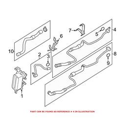 BMW Auto Trans Oil Cooler Line – Inlet 17227605011 Genuine BMW 17227605011