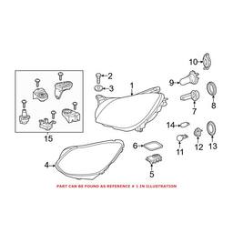 Mercedes Headlight – Front Passenger Right 1729068900 Genuine Mercedes ...