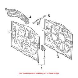 BMW Engine Cooling Fan Shroud 17422282943 Genuine BMW 17422282943