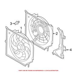 BMW Engine Cooling Fan Shroud Genuine BMW 17427542913