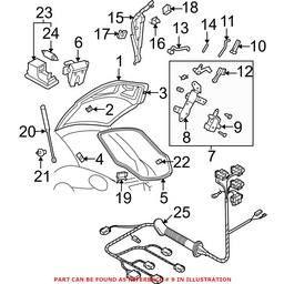 VW Trunk Lock Actuator Motor 1C0959781 Genuine VW/Audi 1C0959781