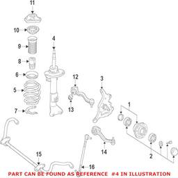 Mercedes Suspension Strut – Front 2043205430 Genuine Mercedes-Benz ...