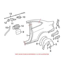 Mercedes Fuel Filler Housing – Rear 2046300967 Genuine Mercedes-Benz ...