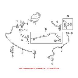 Mercedes Engine Coolant Hose 2048300996 Genuine Mercedes-Benz 2048300996