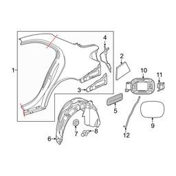 Mercedes Fuel Filler Door – Rear 2057570106 Genuine Mercedes-Benz ...