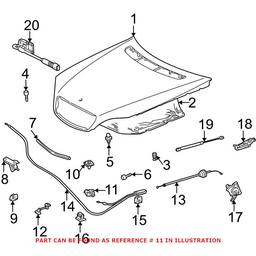 Hood Lock – Lower Genuine Mercedes-Benz 2208800060