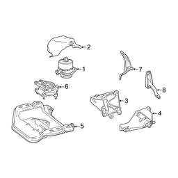 Engine Mount – Front Driver Left Genuine Mercedes-Benz 2222408117