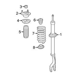 Mercedes Suspension Strut – Front Driver Left 2533200730 Genuine ...