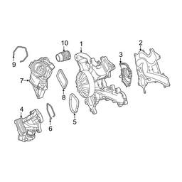 Mercedes Engine Water Pump Housing 2762010703 Genuine Mercedes-Benz ...