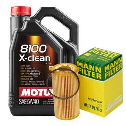 VW Engine Oil Change Kit – Motul 06D115562 (5W-40) (X-CLEAN 8100 ...